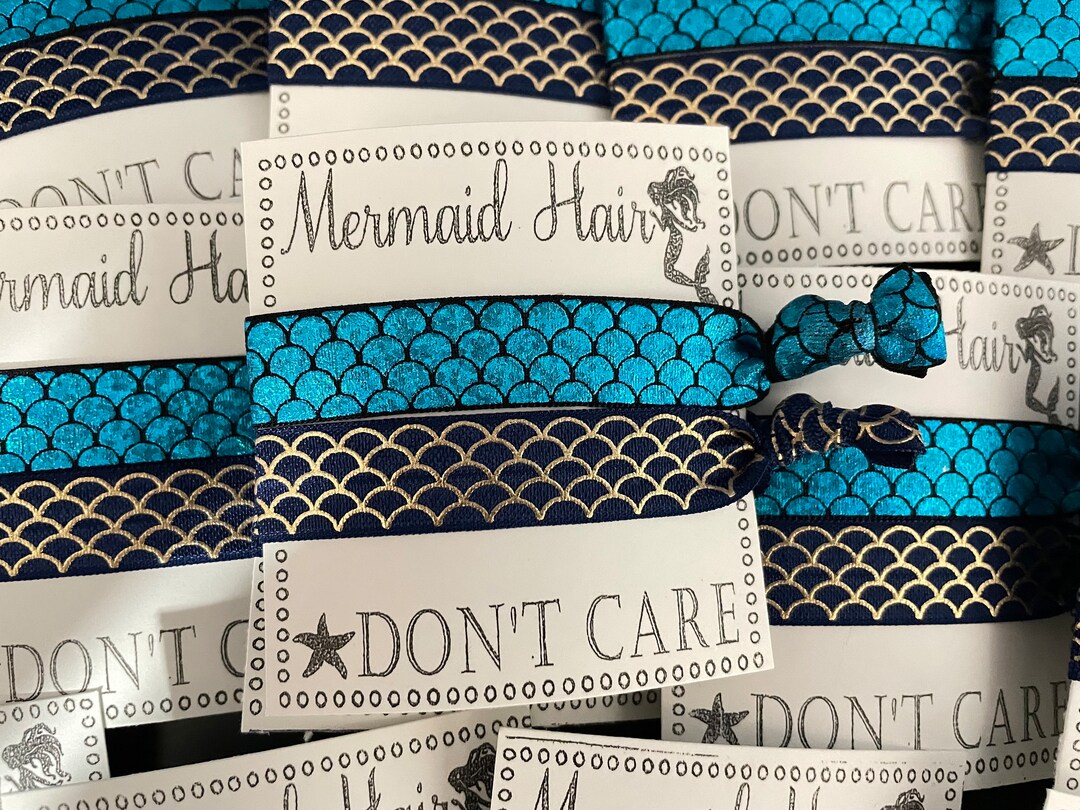 Mermaid Scale Hair Ties: Party Favors - Etsy
