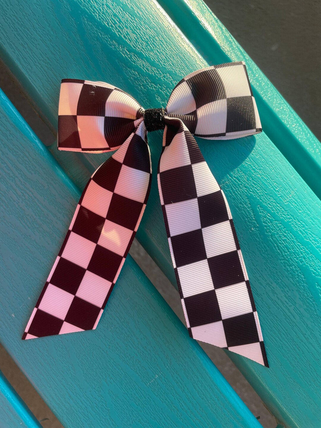 NEW!! Checkered Flag Hair Bow, Hair Accessories, Race Fan, Big Hair ...