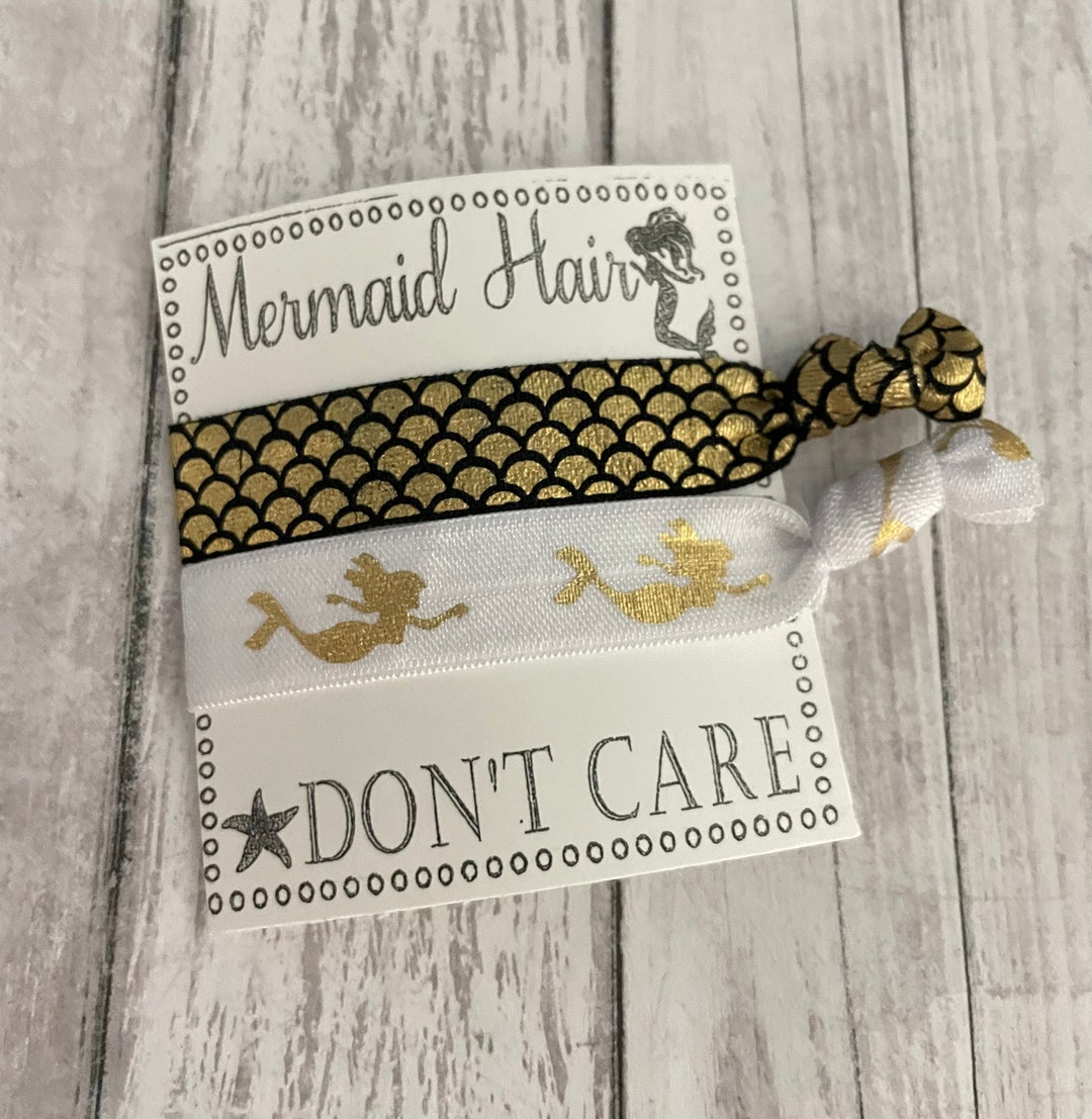 NEW Mermaid Hair Ties, Summer Hair, Beach Hair, Mermaid Favors, Wedding ...