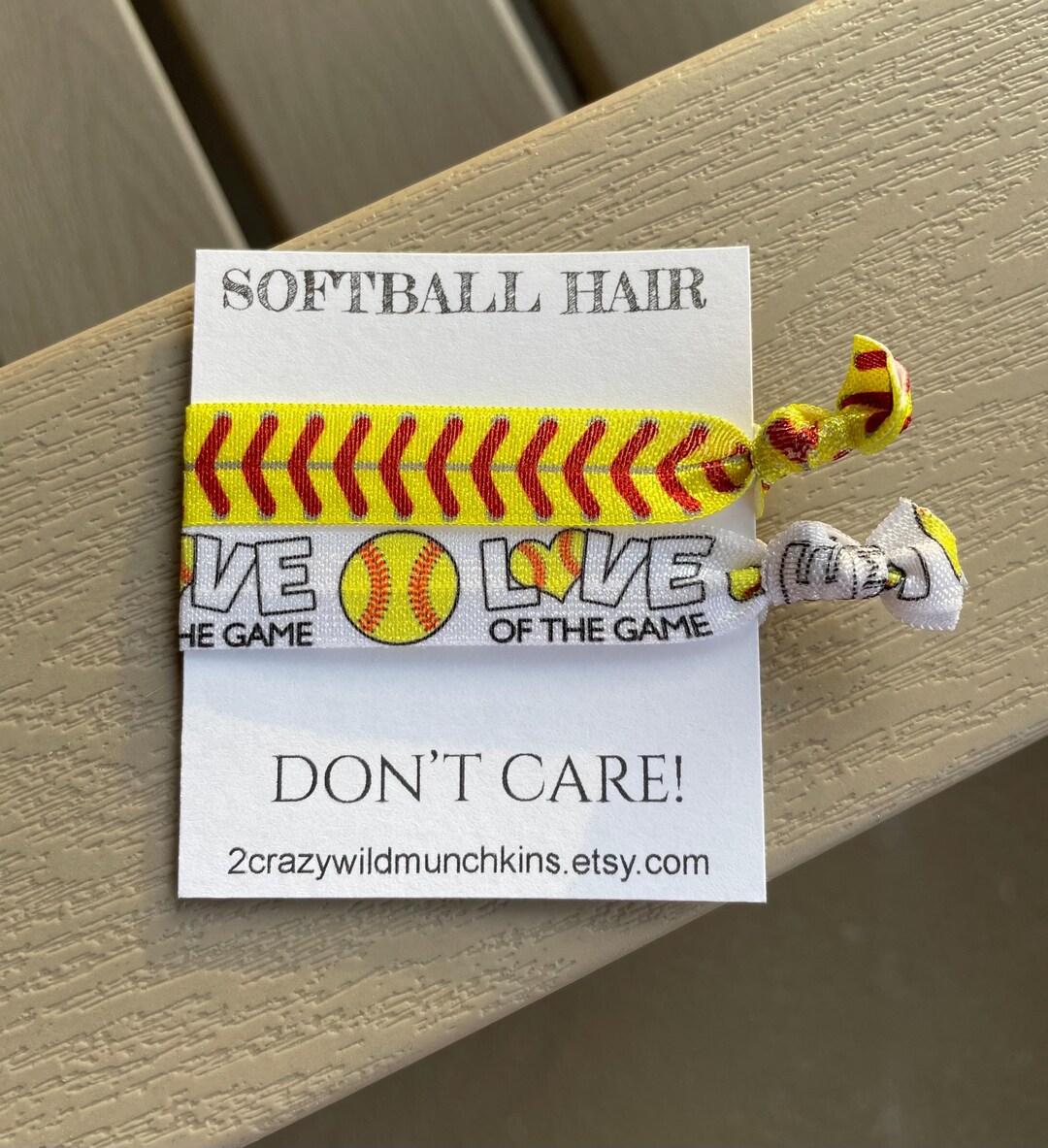 NEW! Softball Hair Ties , Hair Accessories, Sports Favors, Party Favors ...