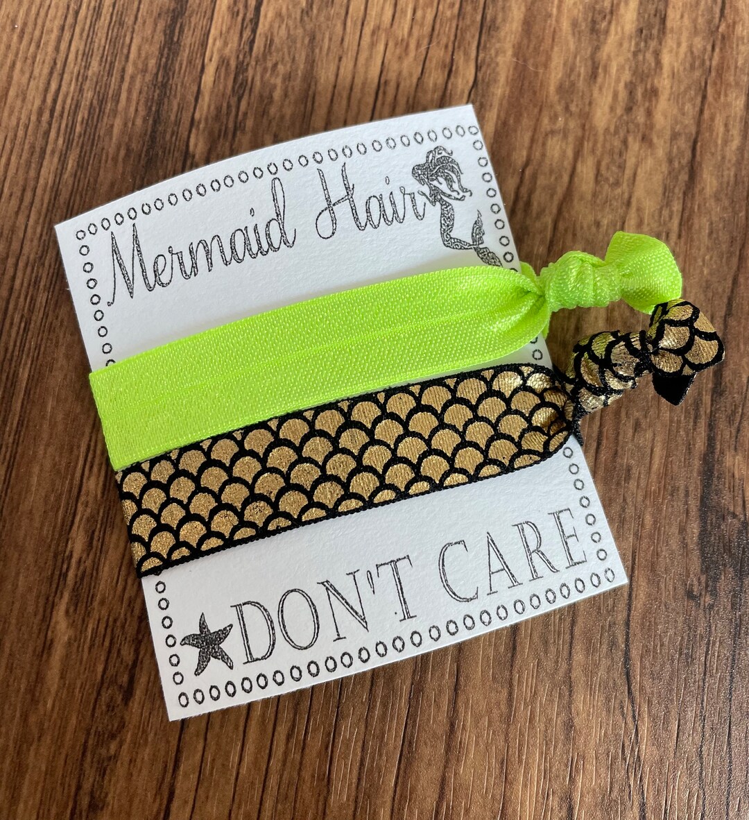 Mermaid Elastic Hair Ties: Party Favors - Etsy