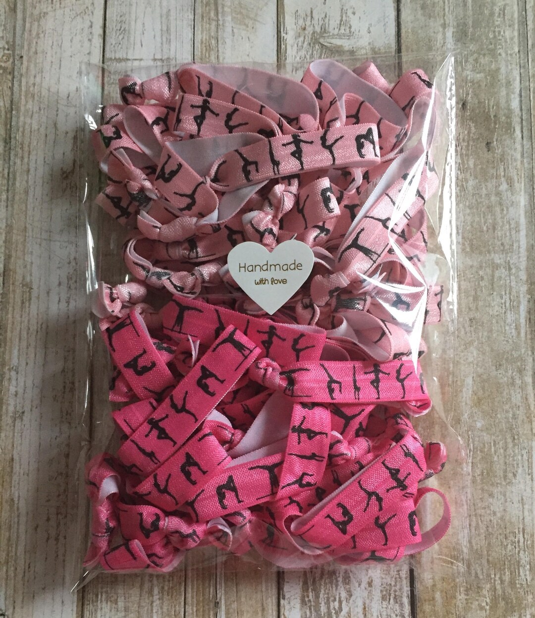 60 Pink Gymnastics Hair Ties: Party Favor Loot Bag - Etsy