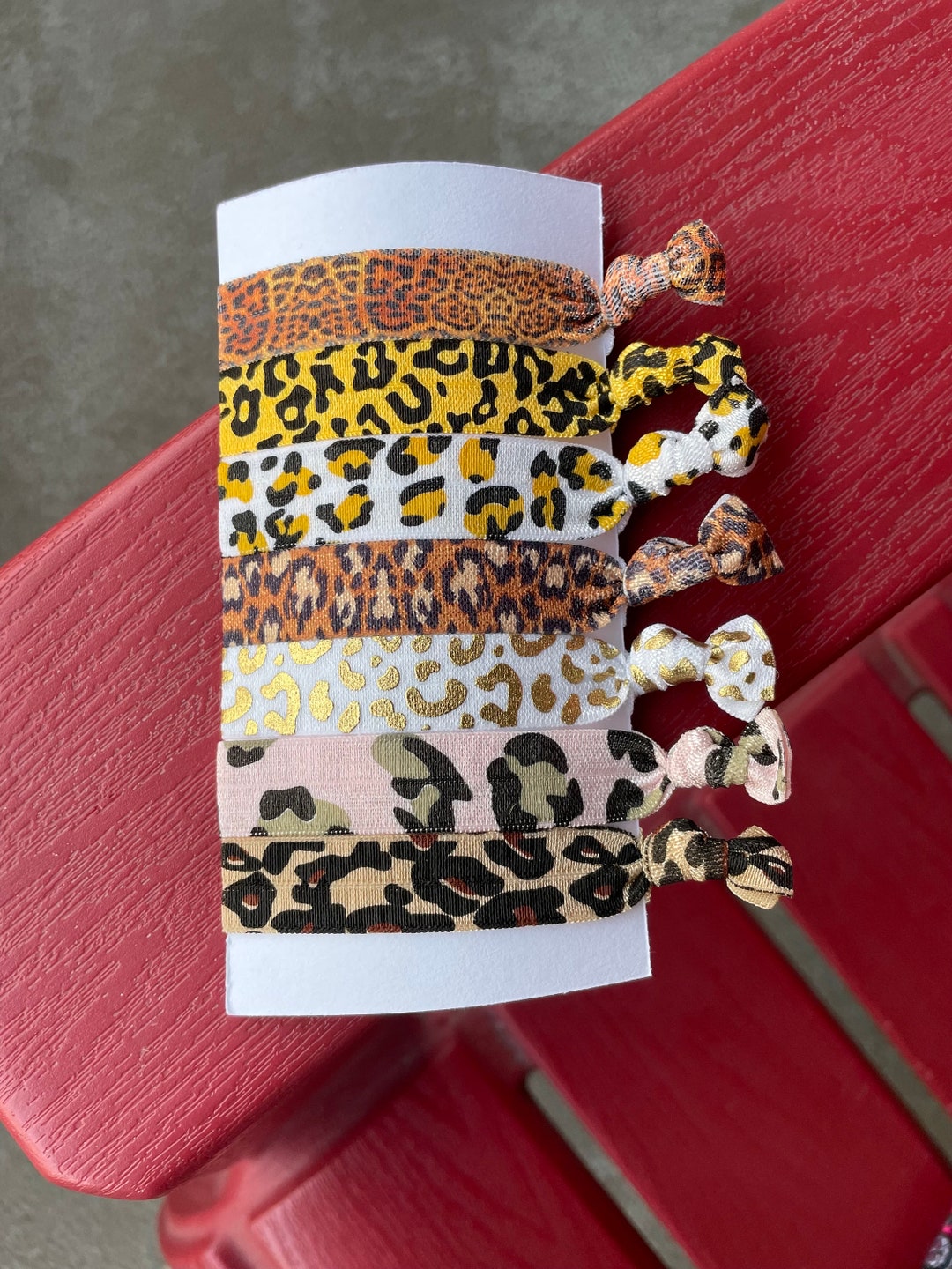 NEW! Leopard Hair Ties, Bridal Shower, Hair Tie Favors, Birthday Party ...