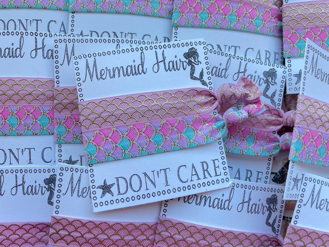 Mermaid Scale Hair Ties: Party Favor Hair Accessories - Etsy