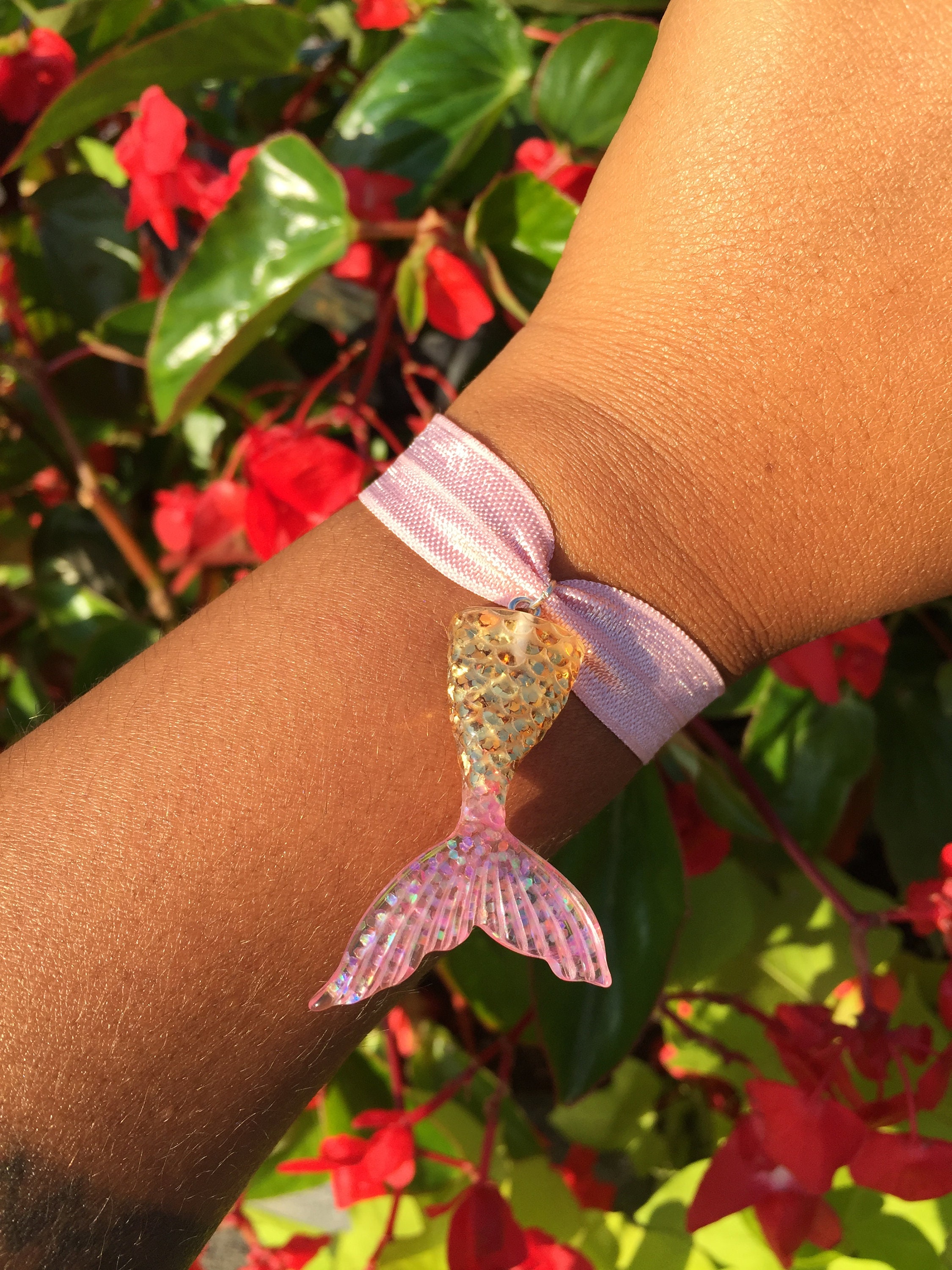 Kawaii Pink Mermaid Tail Hair Tie Mermaid Hair Accessories | Etsy