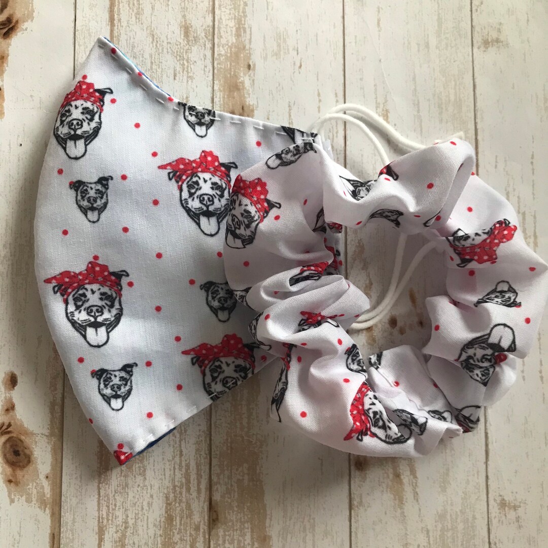 Reusable Pit Bull Face Mask-machine Washable Cotton Fabric - Etsy