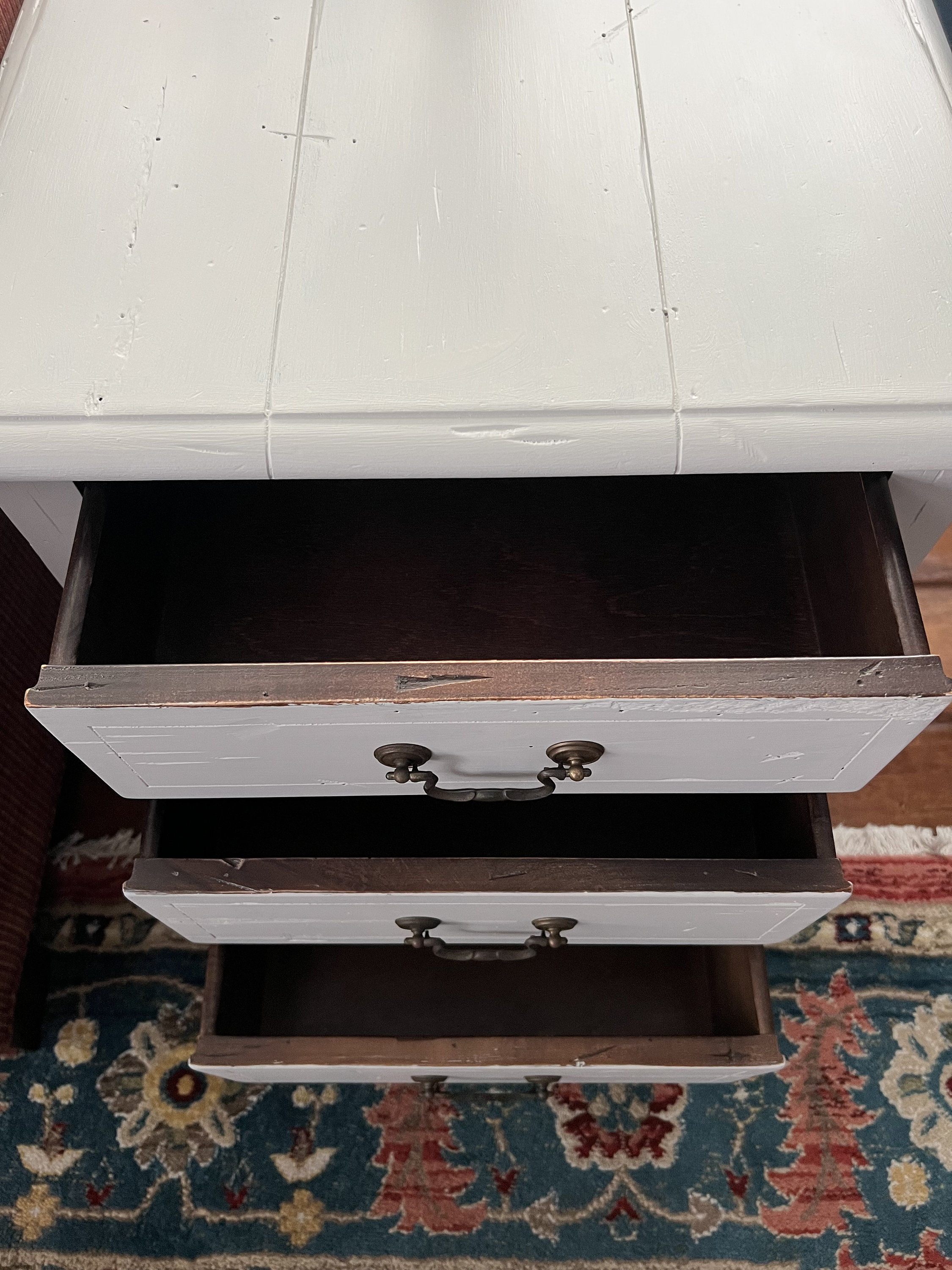 1980s Vintage Ethan Allen Side Tables Hand Painted White Set of 2 - Etsy