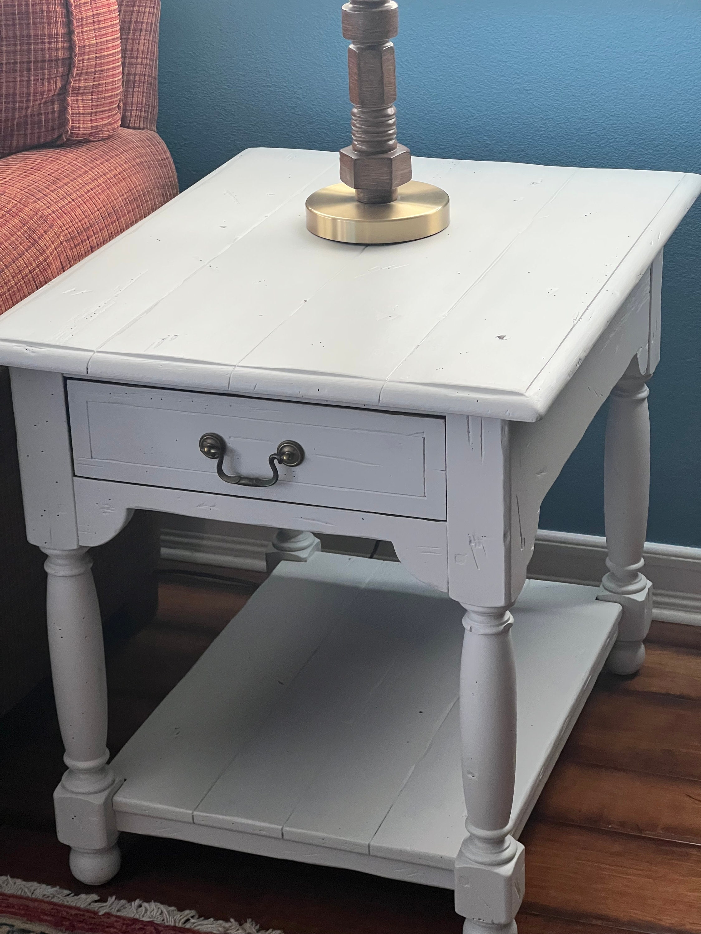 1980s Vintage Ethan Allen Side Tables Hand Painted White - Set of 2 - Etsy