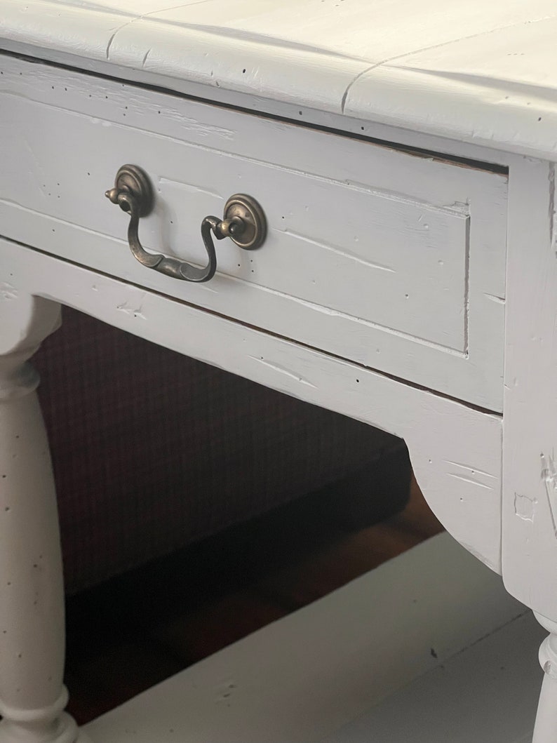 1980s Vintage Ethan Allen Side Tables Hand Painted White - Set of 2 - Etsy