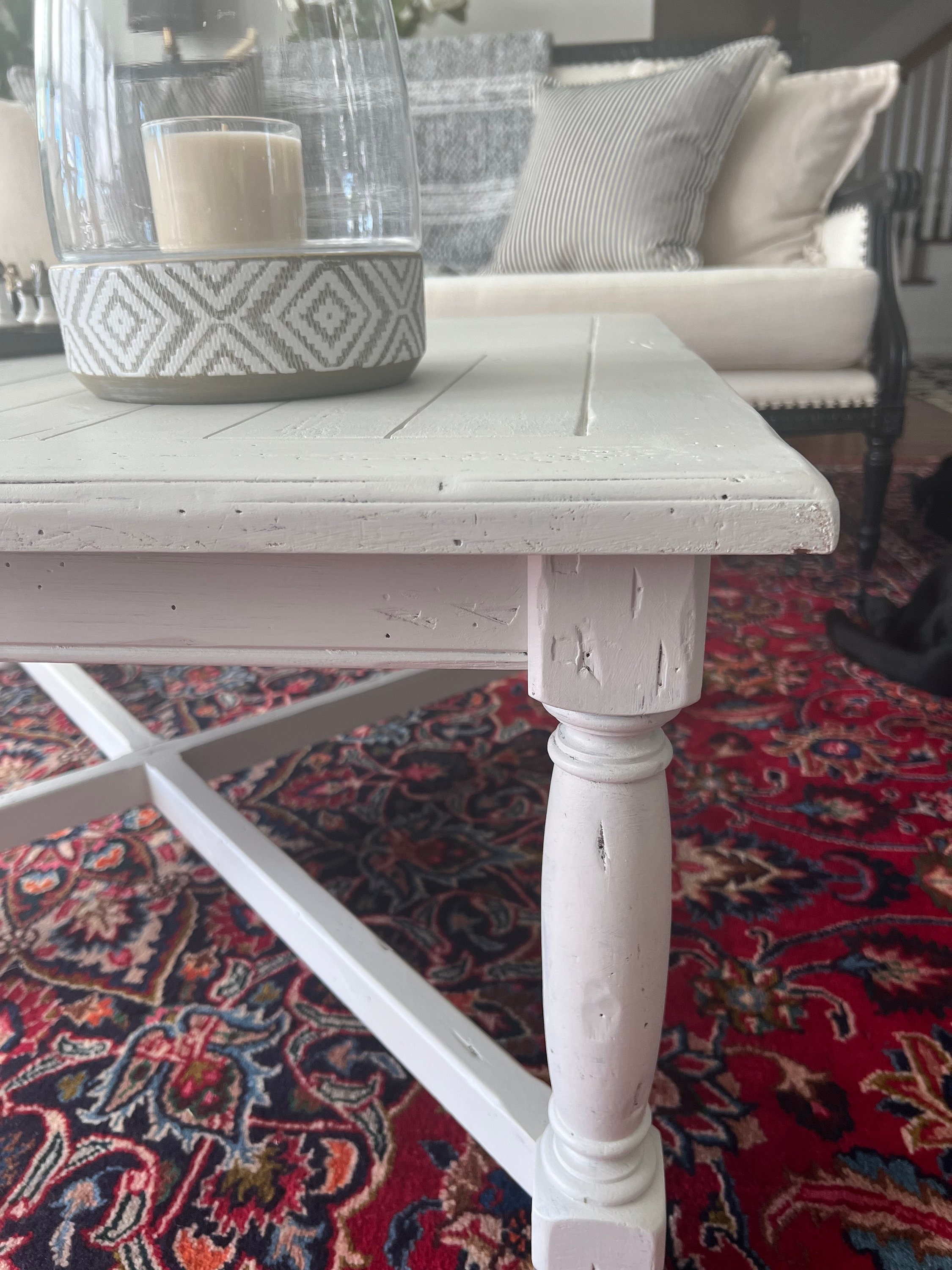 1980s Vintage Ethan Allan Coffee Table Painted White - Etsy