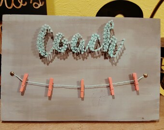 Wood string holder | Etsy