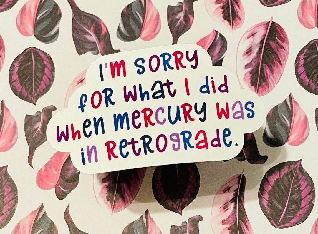 Mercury Retrograde Weatherproof Sticker - Etsy
