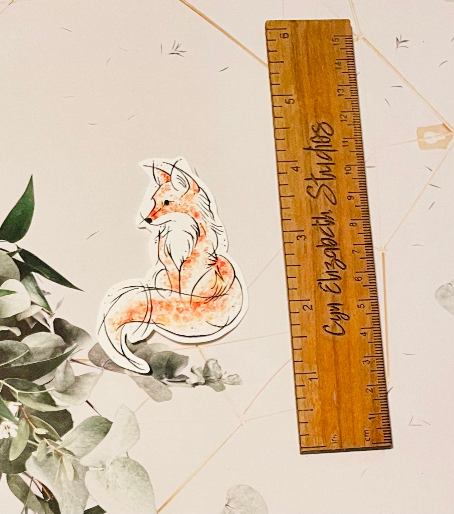 Red Fox Waterproof Sticker - Etsy