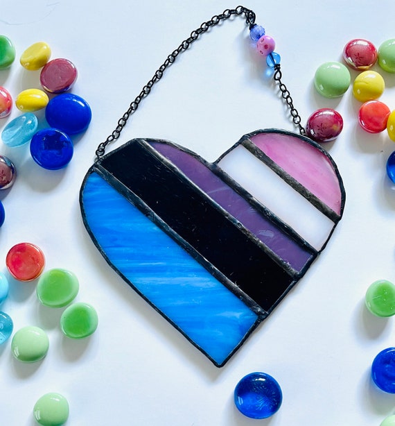 Gender Fluid LGBTQ Pride Stained Glass Suncatcher - Etsy