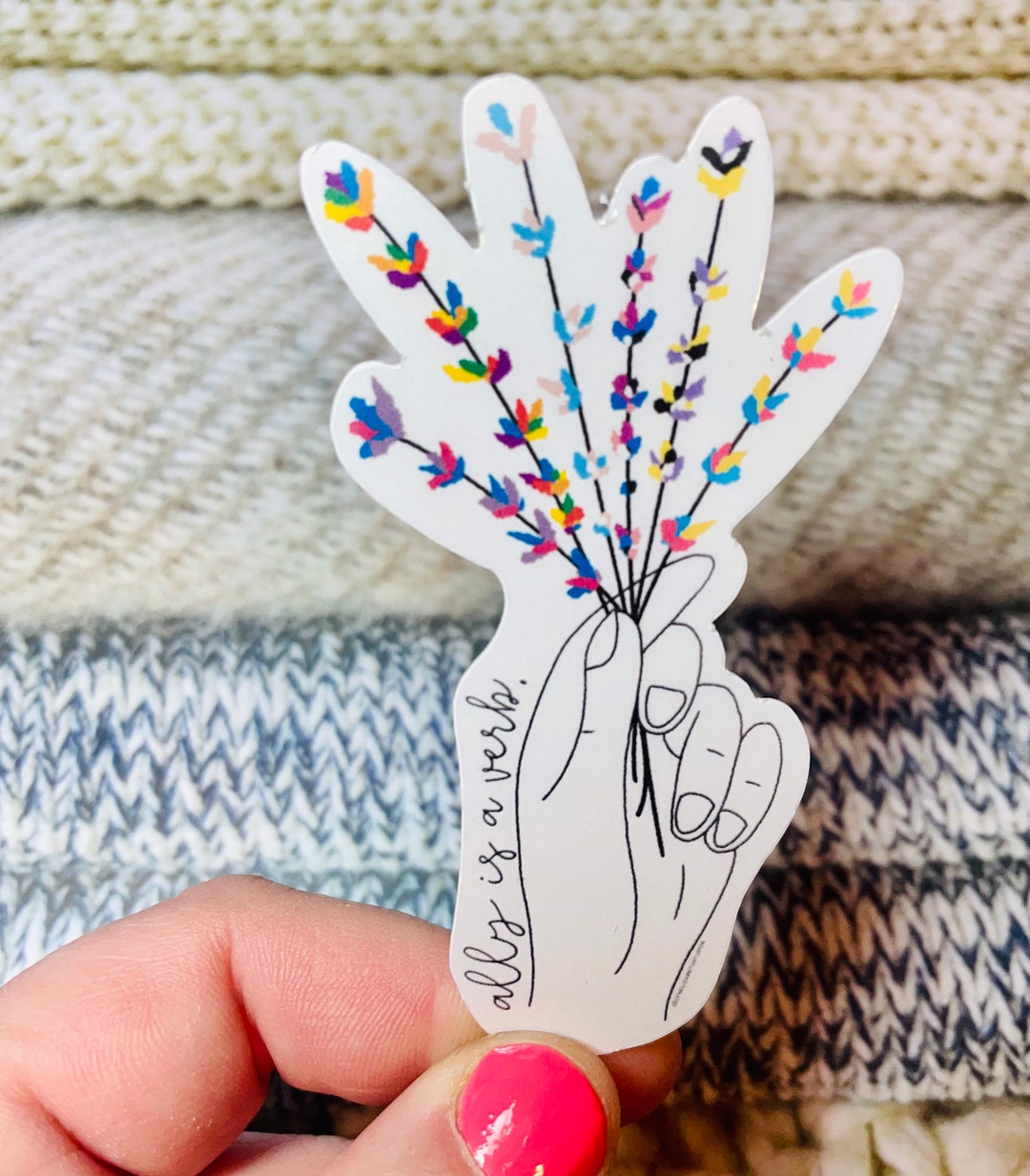 Ally is a Verb Sticker - Etsy