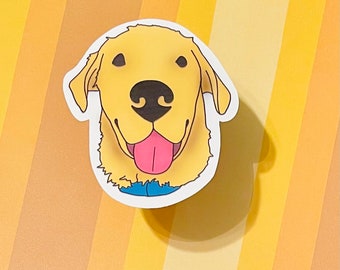 Yellow Lab Waterproof Sticker - Etsy