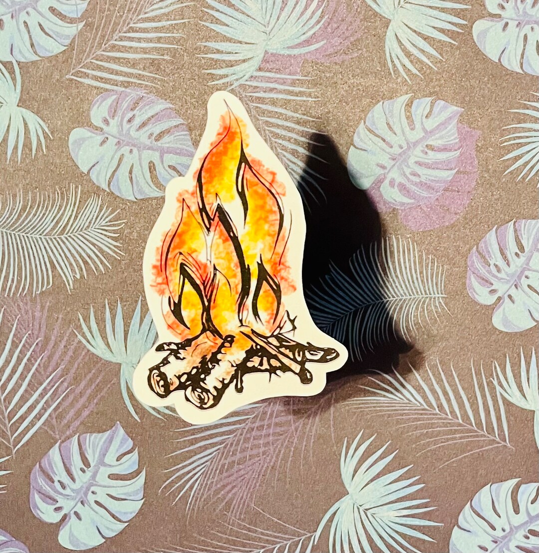 Campfire Weatherproof Sticker - Etsy