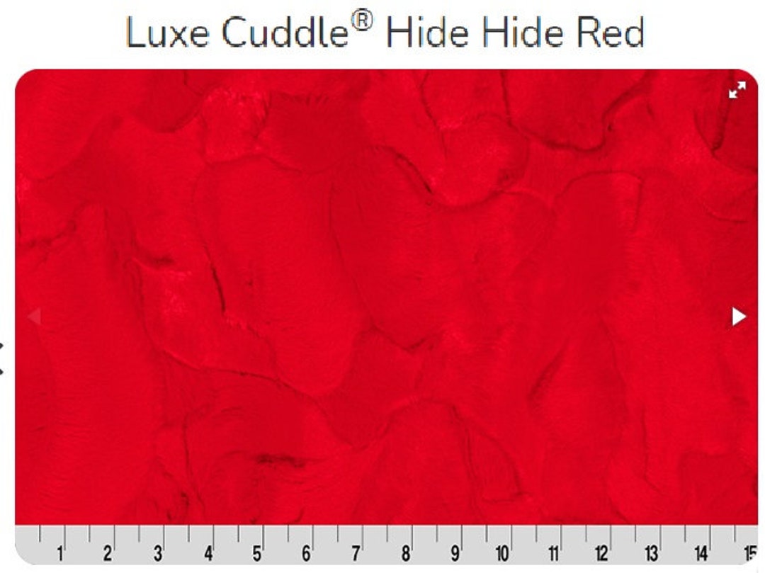 Lujo Cuddle Hide Red Minky Shannon Fabric Minky Hide Minky Luxe Minky ...