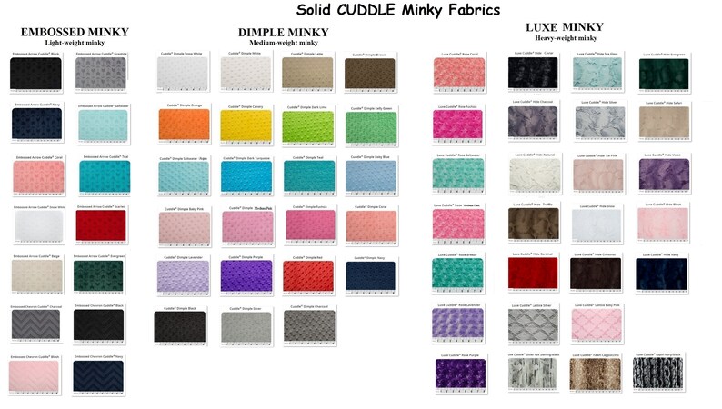 Swatch Dimple Minky Shannon Fabric Minky Canada Minky | Etsy