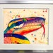 Watercolour on Wood Rainbow Ball Python Snake Print - Etsy