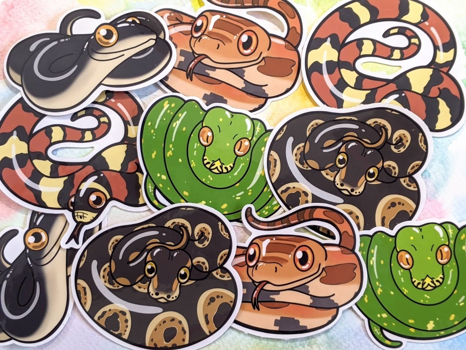 Snakes Vinyl Stickers/decals: Ball Python Black Rat Snake - Etsy