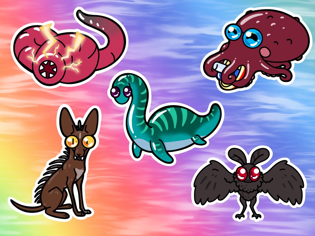 Cryptids Vinyl Stickers/decals: Chupacabra, Kraken, Mongolian Death ...