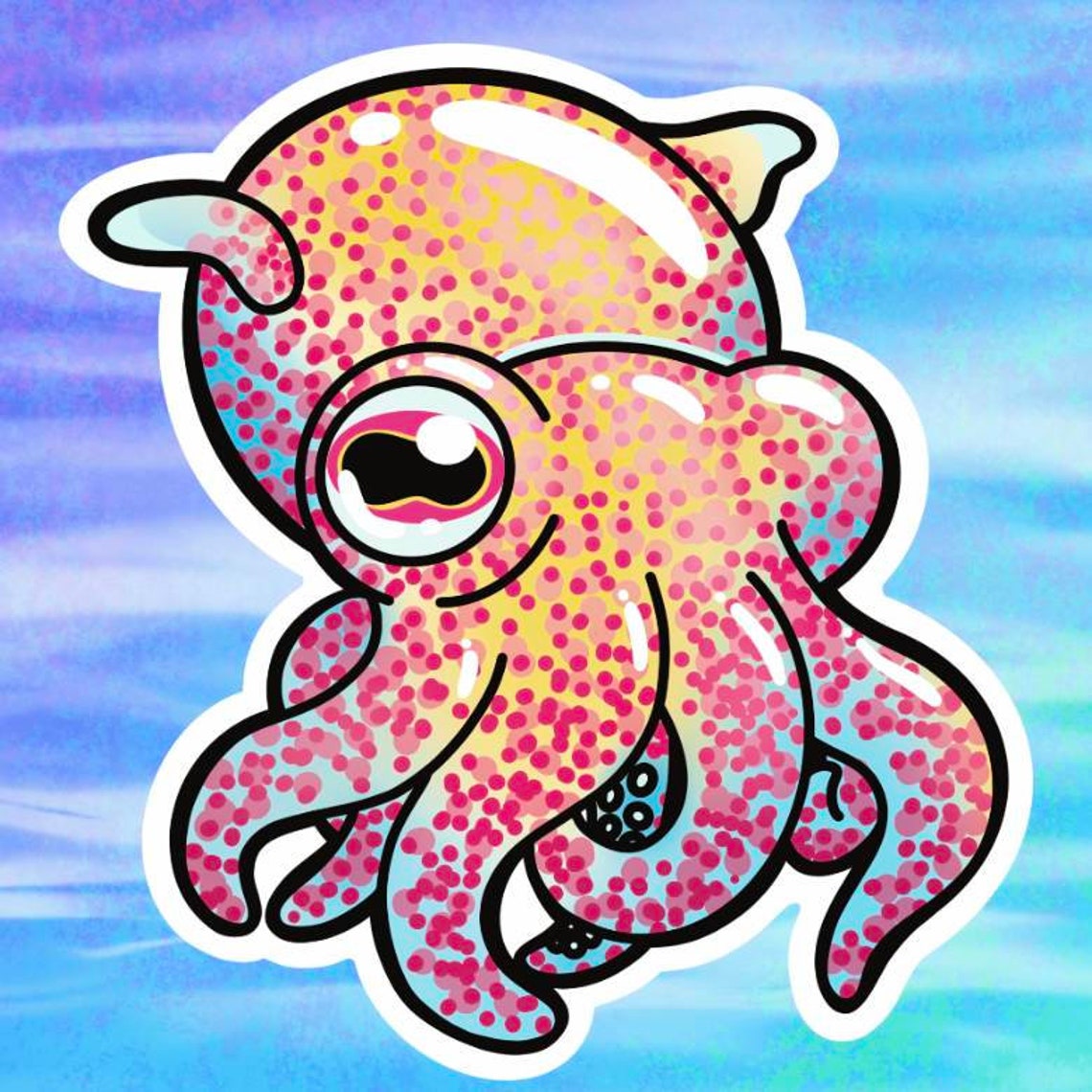 Squid Vinyl Stickers/decals: Bobtail Caribbean Reef Firefly - Etsy