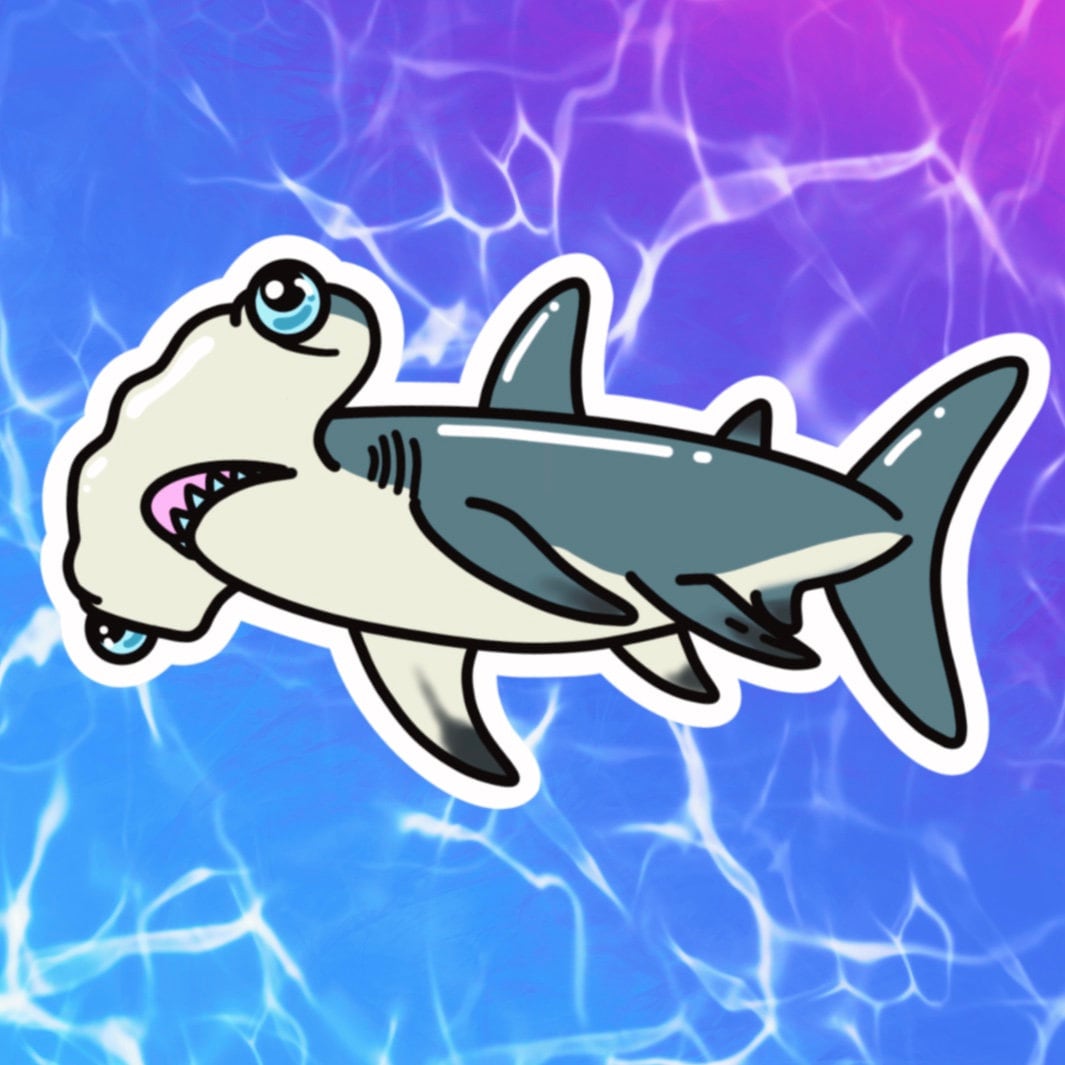 Sharks Vinyl Stickers/decals: Great White Shark Hammerhead | Etsy