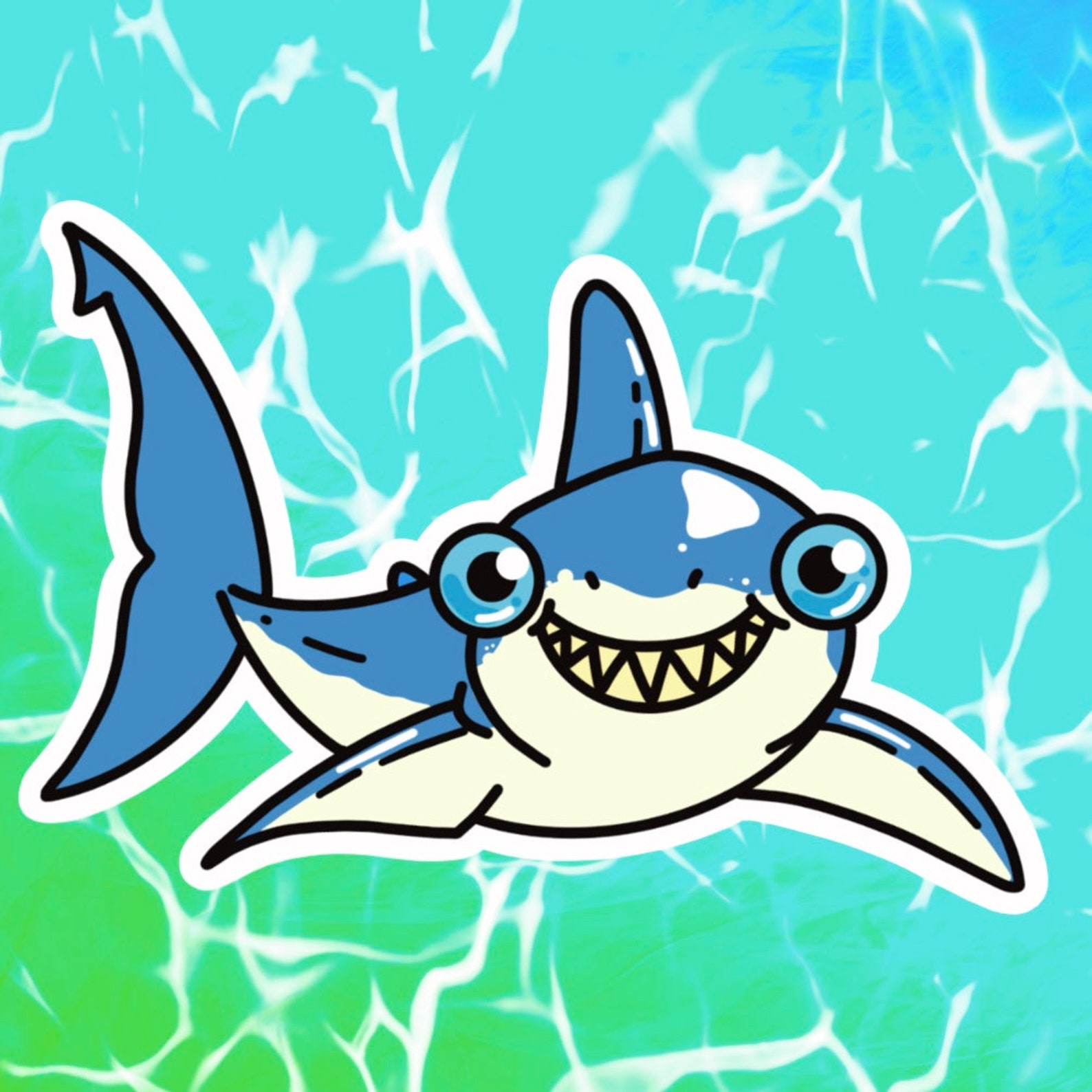 Sharks Vinyl Stickers/decals: Great White Shark Hammerhead | Etsy