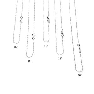Silver Chains 16", 18", 20". Two Different Styles. Each Offered in ...
