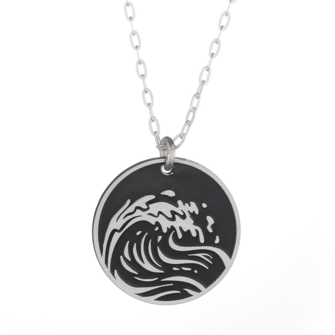 Wind Wave Round Necklace - Etsy