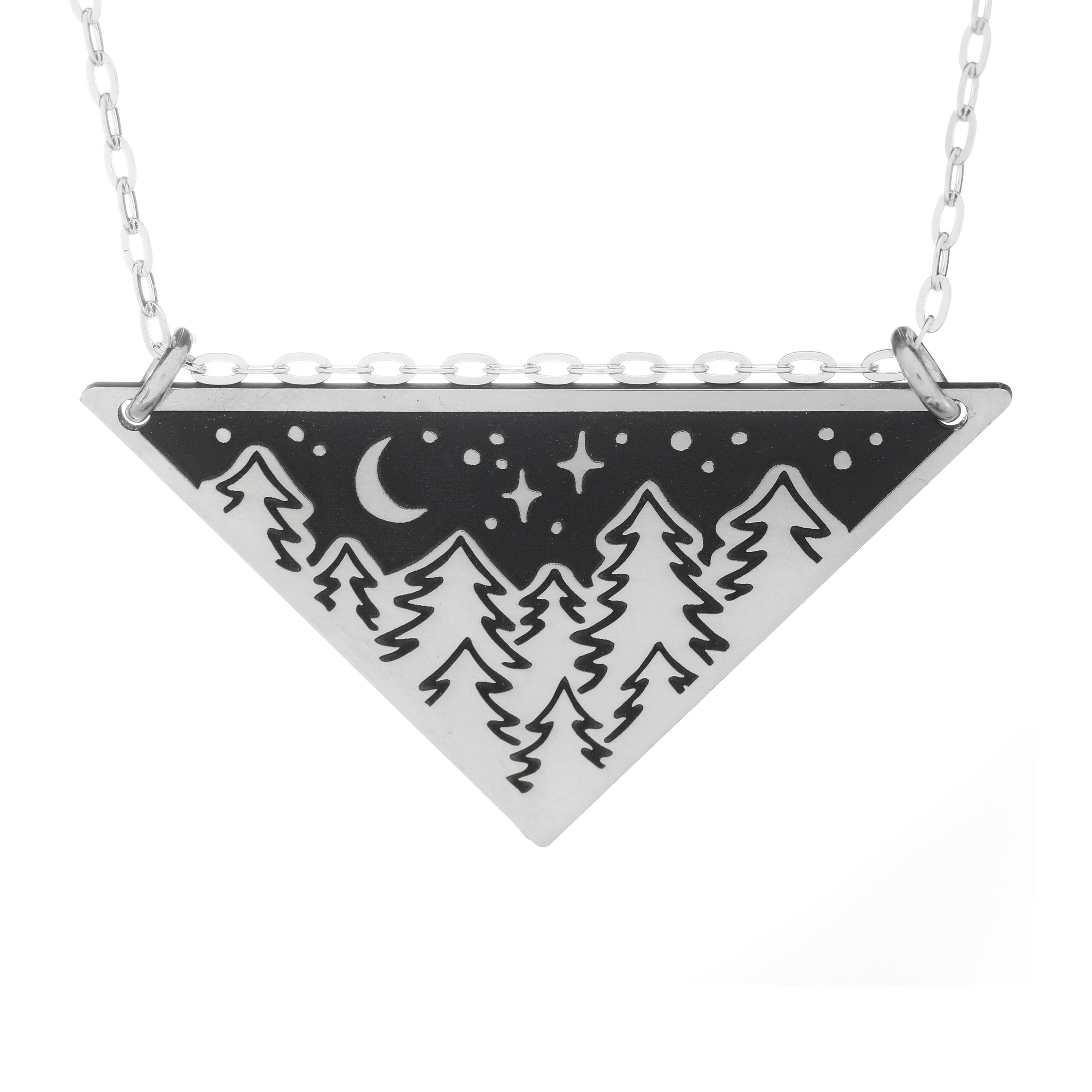 Serene Trees Triangle Necklace - Etsy