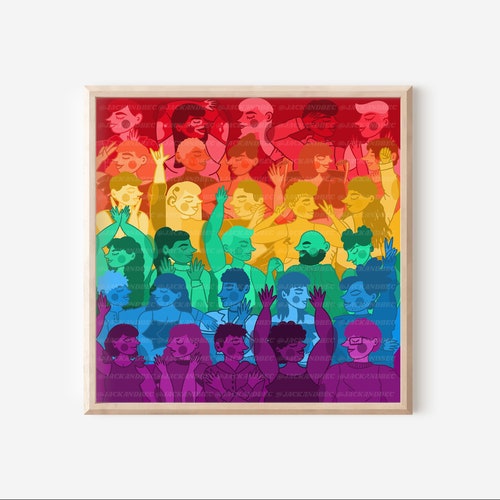 Bisexual PRIDE Print Pride Flag Pride Artwork Gay Art Gay - Etsy