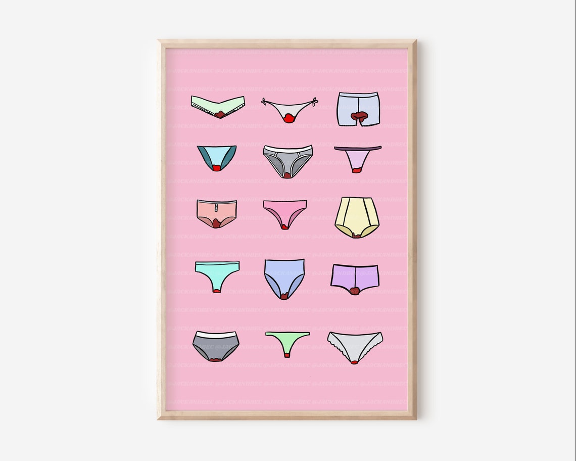 Free Bleed Print| Period Bathroom Art| Self Care| Period Underwear ...