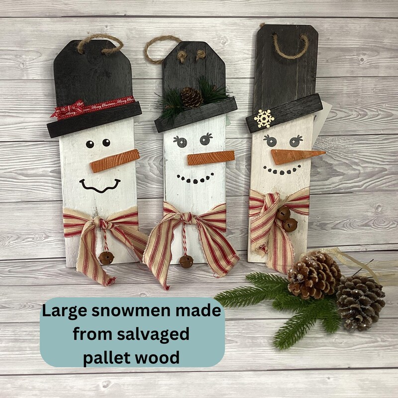 Pallet Snowman - Etsy
