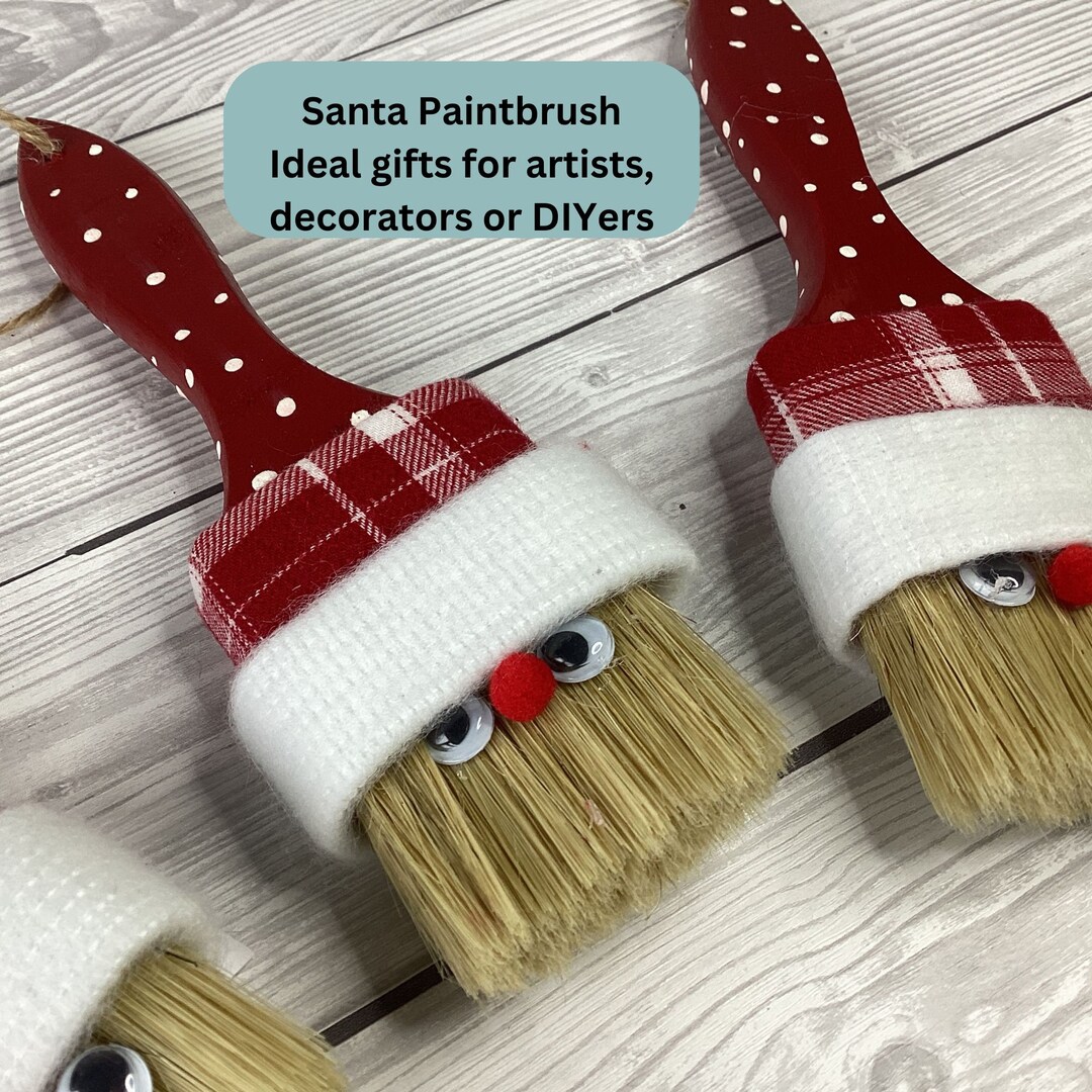 Santa Gnome Christmas Paintbrush Decoration, Tomte Gonk Paintbrush ...