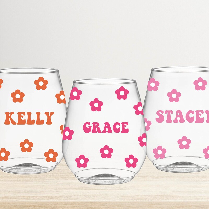 Plastic Stemless Wine Glasses Etsy 6921