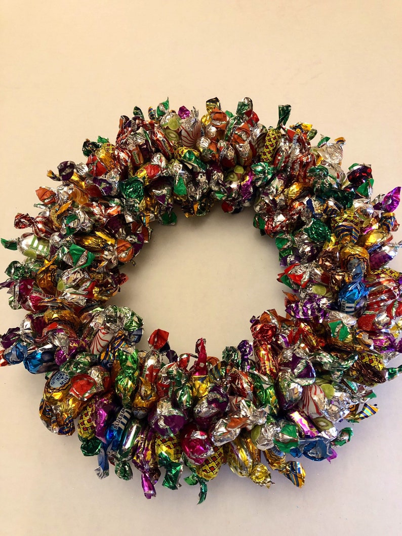Candy Wreath Edible fruit-flavored 300 pieces | Etsy