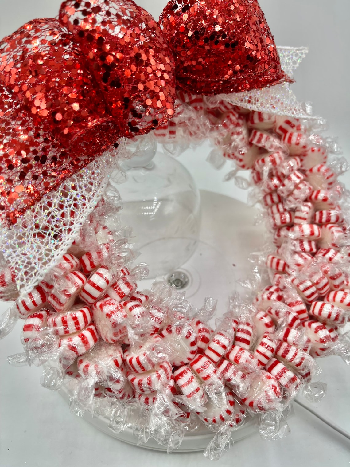 Peppermint Candy Wreath Edible 300 Pieces - Etsy
