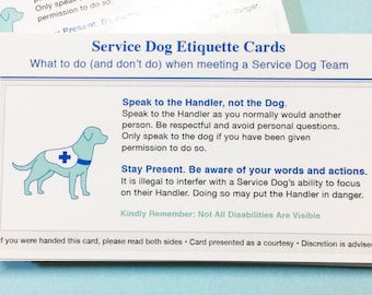 Service Dog Etiquette - Etsy