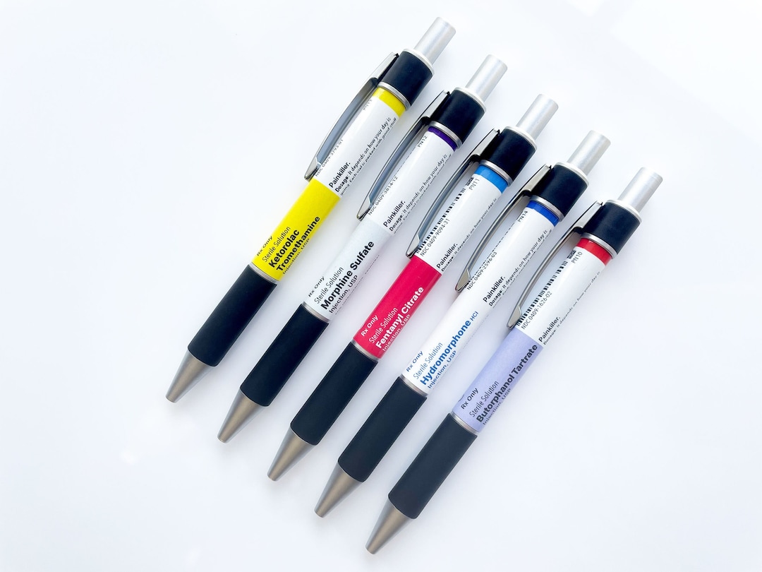 Rx Painkiller Pens, Funny Medical Gift, Nurse, Doctor, Vet Tech - Etsy