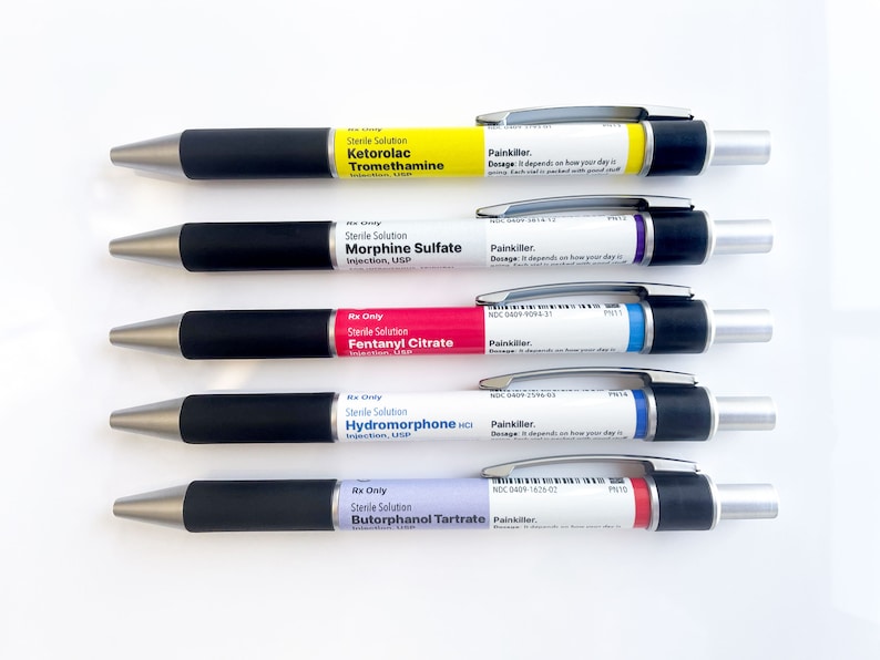 Rx Painkiller Pens, Funny Medical Gift, Nurse, Doctor, Vet Tech - Etsy