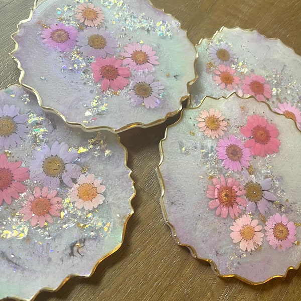 Purple Resin Coasters - Etsy