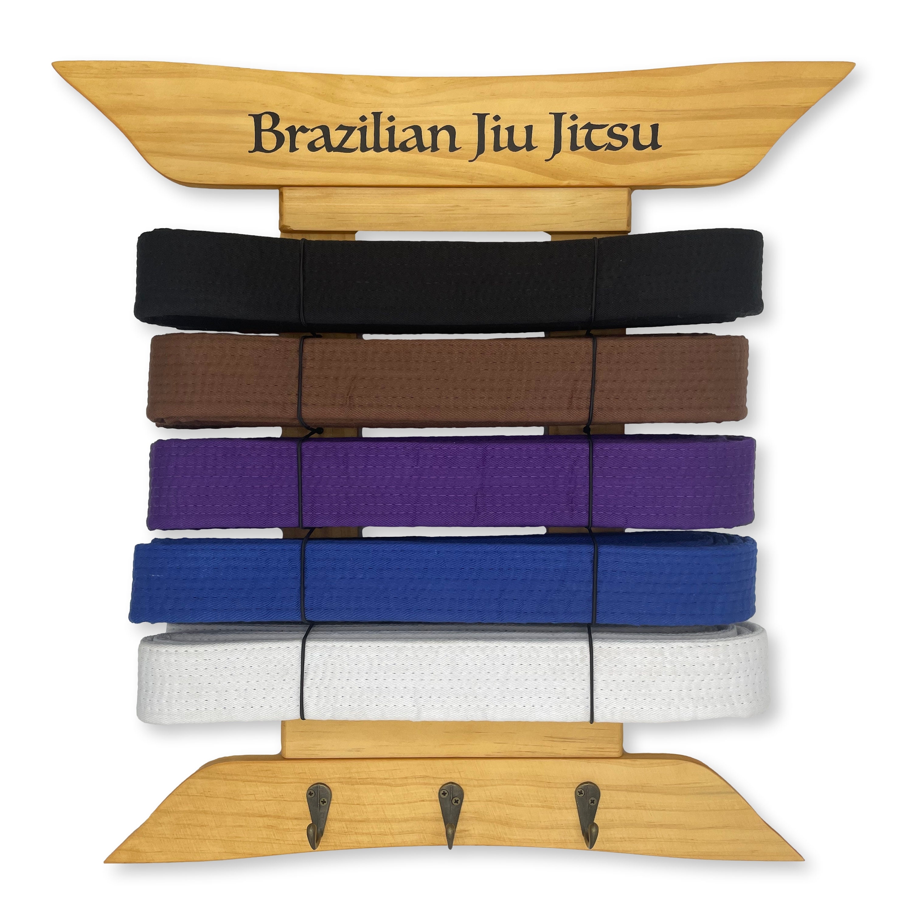 Brazilian Jiu Jitsu Belt Display BJJ 5 Belt Rack & Medals - Etsy
