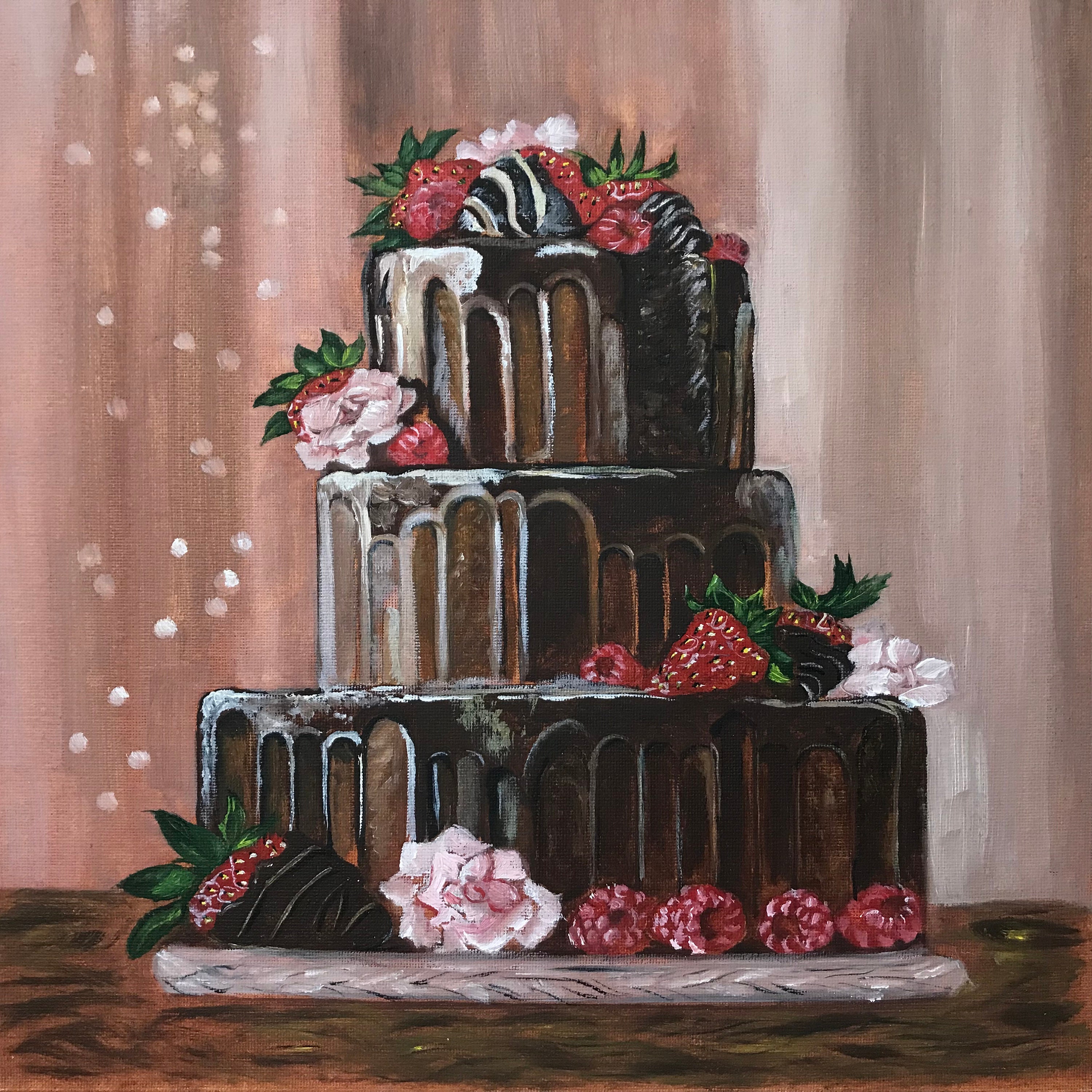 Food Paintings Art Cake