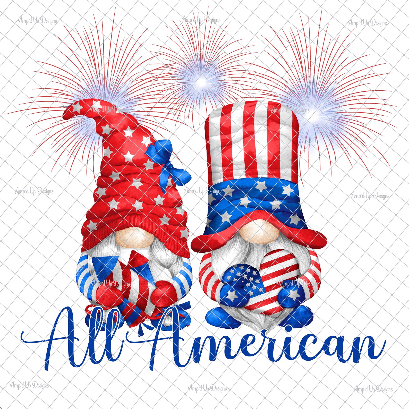 Patriotic Gnome Clear Laser Printed Waterslide Patriotic - Etsy