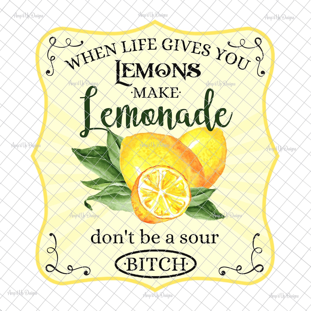 When Life Gives You Lemons Make Lemonade PNG, PNG Graphics, Waterslide ...