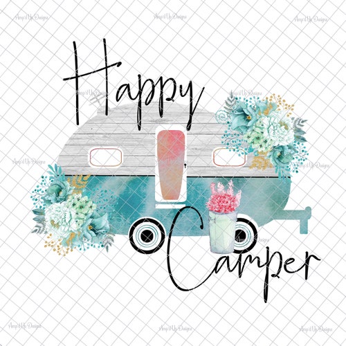 Happy Camper Camping Waterslide Decal Clear READY TO - Etsy