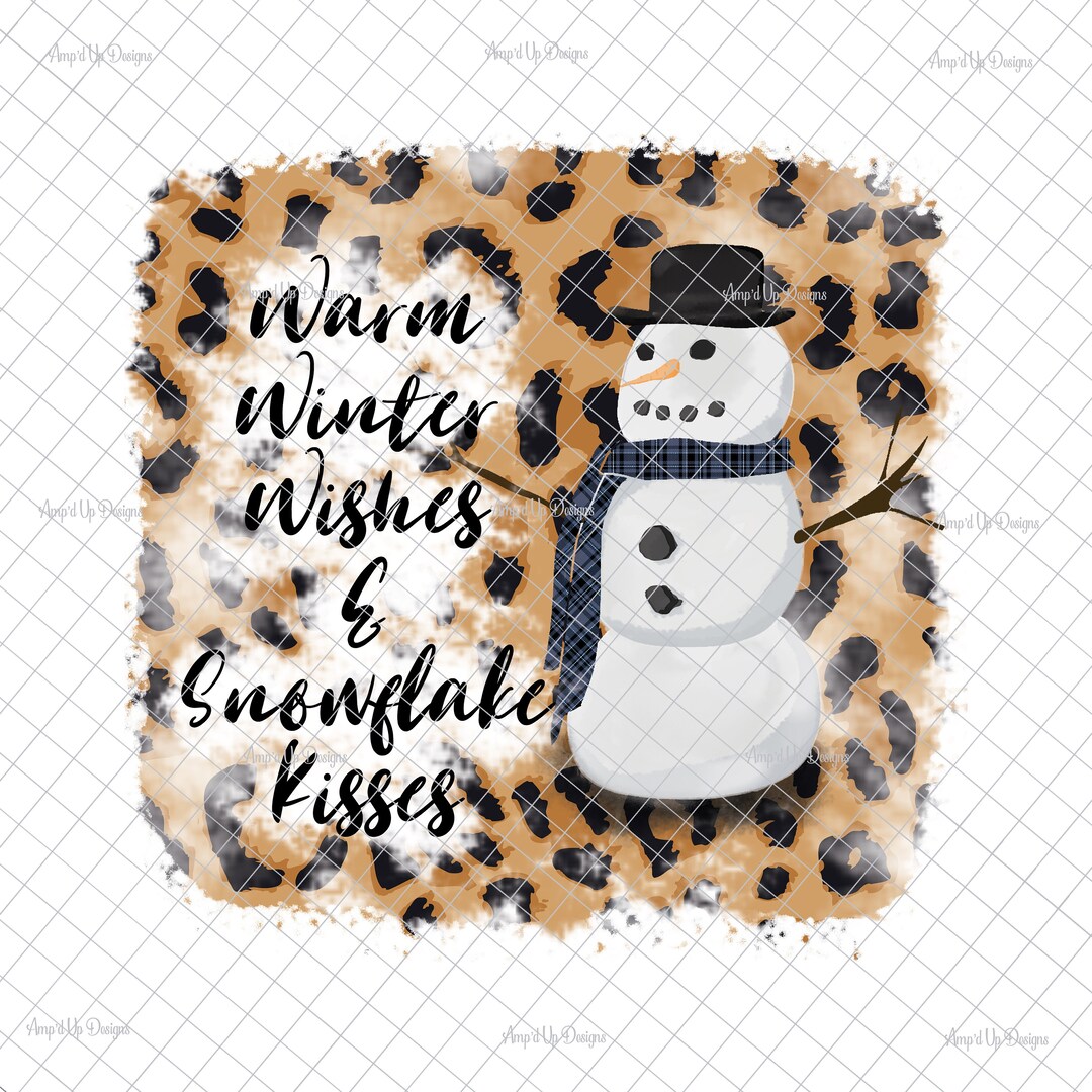 Warm Winter Wishes and Snowflake Kisses Clear Laser Printed Waterslides ...
