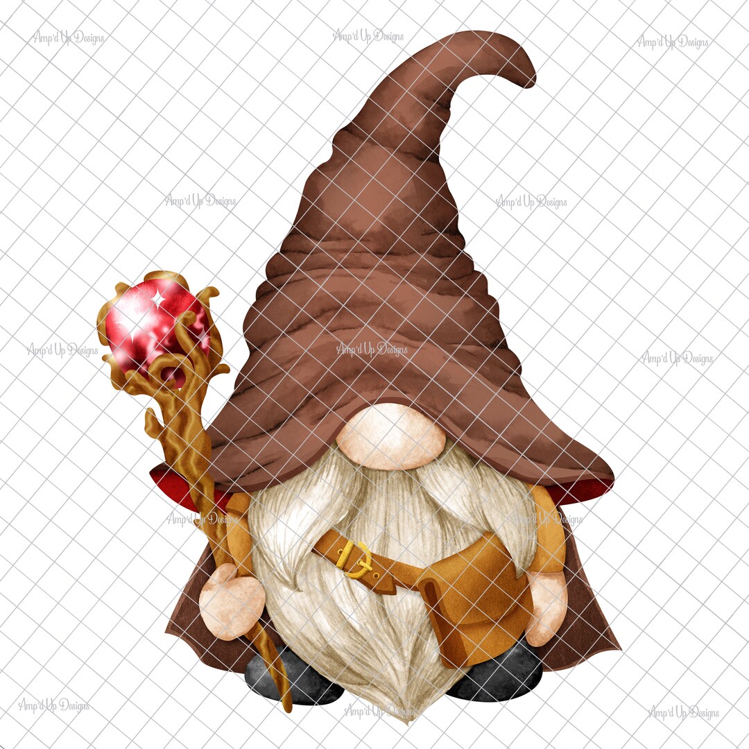 Wizard Gnome Clear Laser Printed Waterslide Image, Gnome Image, Winter ...